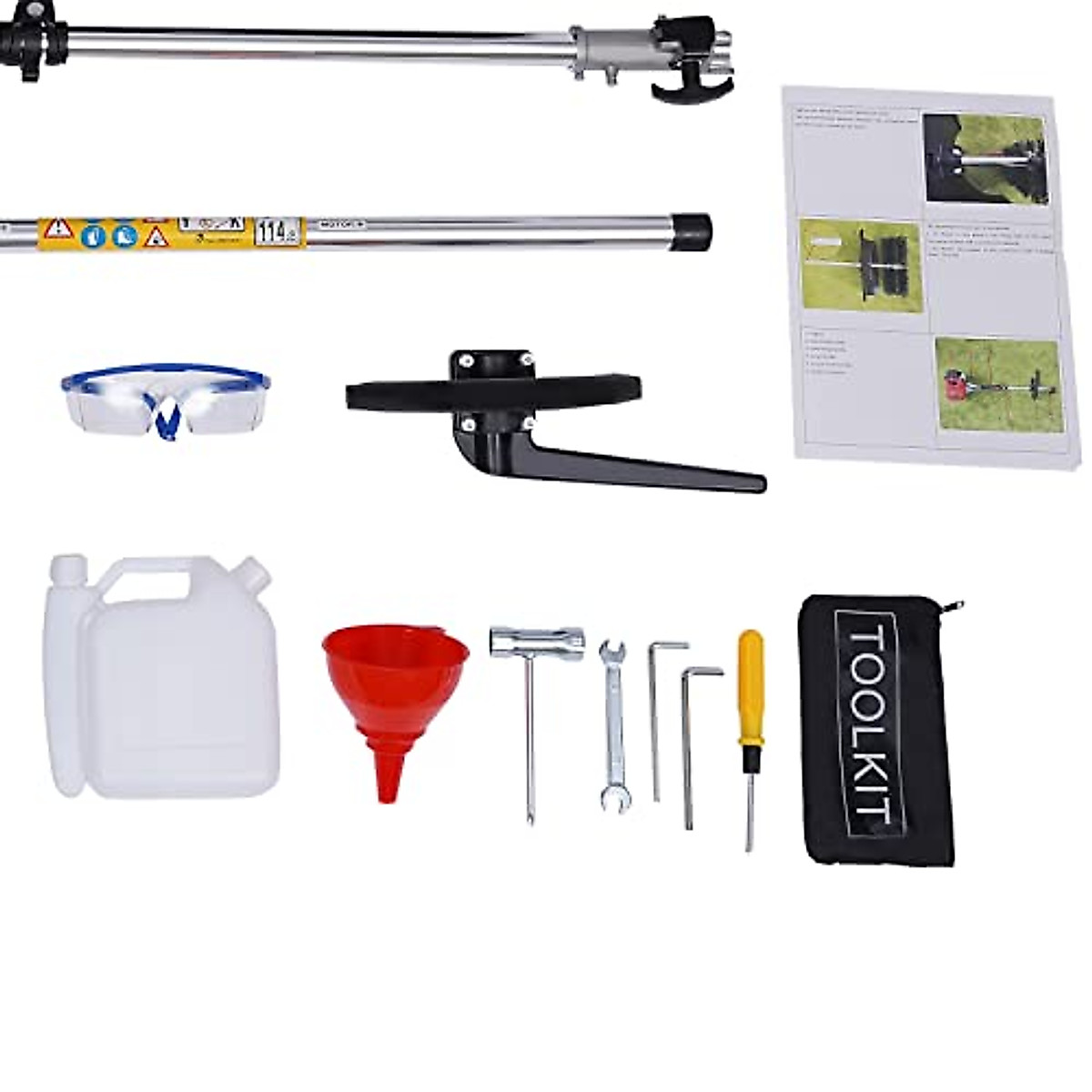 DYRABREST Sweeper Machine, 52CC 2-Strock Walk Behind Cleaning Machine,2.3HP Handheld Nylon Brush Broom Sweeper Gas Powered for Concrete Driveway Sidewalks Turf Lawn Garden Snow