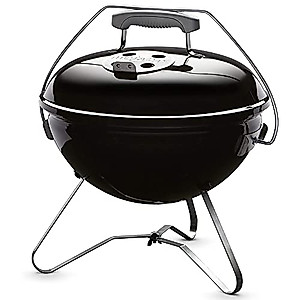 Weber 40020 Smokey Joe Premium 14-inch Charcoal Grill Black Bundle with 2 YR CPS Enhanced Protection Pack