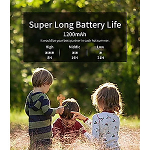 Joylifetech Personal Fan Handheld, Handheld Fan with 1200mAh, Lightweight Portable Fans Rechargeable that Can Rotate 360°, 3 Speeds Pocket Fan for Travel Commute Work Outdoor