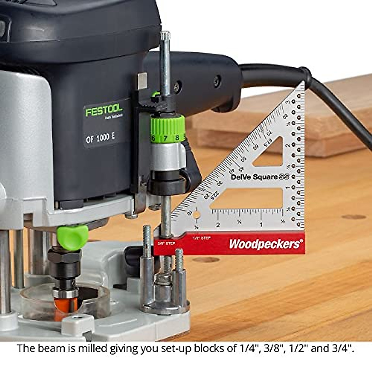 Woodpeckers Stainless Steel Delve Squares, 3 1/2 & 6 Inch Squares with Rack It Mounting Kit, Precision Woodworking Tools for Furniture Making