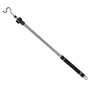 Clothes Hanger Reaching Hook Telescopic Adjustment it is Light and can Extend from 37" to 65" with 4.7 "Hook and Sponge Handle. (37-74)