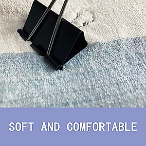 MIIUJJIR Modern Area Rug -3’ X 5’ Faux Wool Non-Slip Washable Accent Area Rug, Soft Fuzzy Throw Rug Floor Carpet for Living Room Bedrooms Laundry Dining Room Home Decor, Blue&White