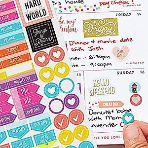 Avery Planner Stickers Variety Pack, 30 Sheets of Stickers, Set of 1,656 Productivity Stickers for Your Planner, Journal or Calendar (6785)