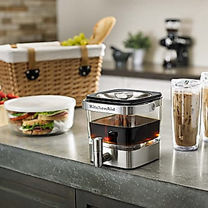 KitchenAid KCM4212SX Cold Brew Coffee Maker-Brushed Stainless Steel, 28 ounce