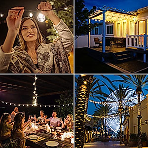 Outdoor String Lights 100ft G40 Globe Outdoor Lights with 42 Waterproof Shatterproof LED Bulbs(2 Spare)Connectable Patio Lights for Outside Backyard Garden Porch Party Led Outdoor String Lights