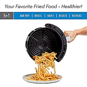 PowerXL Air Fryer 7 QT Maxx Classic , Extra Hot Air Fry, Cook, Crisp, Broil, Roast, Bake, High Gloss Finish, Black (7 Quart)