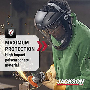 Jackson Safety MAXVIEW Replacement Window for Premium Face Shield, Uncoated Polycarbonate, Clear Mask, 14214