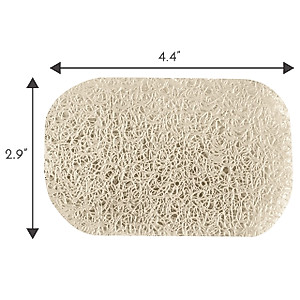 S&T INC. Soap Holder for Kitchen and Bathroom, Hand Soap and Bar Soap Lift, 2.9 Inches x 4.4 Inches, Cream, 4 Pack