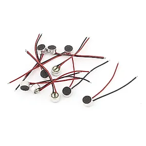 uxcell 10pcs 6mm x 3.5mm Mini Electret Microphone Condenser Pickup w Lead