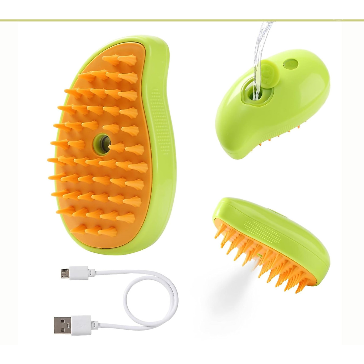 Generic Cat Steam Brush for Shedding, 3 in 1 Water Dog Brush, Pet Spa Brush for Dogs Cats, Spritz Defur Comb, Steamy Pet Brush, Pet Spray Hair Removal Comb, Cat Mist Brush, Steaming Cat Brush Steamer