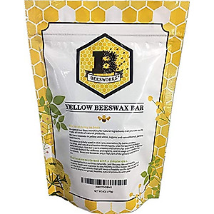 Beesworks® (6) 1oz Yellow Beeswax Bars - Package of (6) 1oz Bars (6oz) - Cosmetic Grade