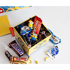 Despicable Me Minions 4-Inch Tin Storage Box Cube Organizer with Lid | Basket Container, Cubby Cube Closet Organizer, Home Decor Playroom Accessories | Cute Gifts And Collectibles