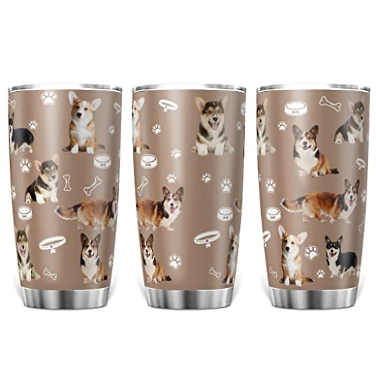 WmhrYpzhL Corgi Travel Mug Dog Coffee Cup Stainless Steel Insulation Tumbler with Lid For Home Office School Outdoor Gifts Corgi