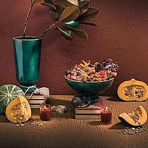 Pumpkin Spice Medium Glass Cube 12oz Candle By Aromatique