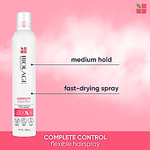 BIOLAGE Paraben-Free Styling Complete Control Hairspray For All Hair Types - Adjustable Control Hairspray For Volume, Texture & Hold, 10 Oz