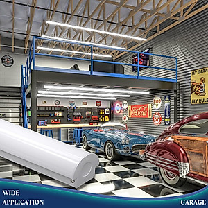 ANTLUX 8FT LED Shop Lights 110W Strip Lights [6-lamp T8 Fluorescent Equiv.], 12000LM, 5000K, Compact Commercial 8 Foot Light Fixtures for Warehouse, Garage, Energy Saving up to 4000W/5 Years, 6 Pack