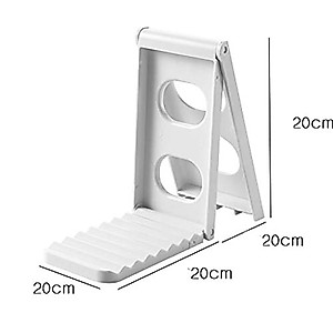 DRNKS Lid Rack Creative Foldable Kitchen Spatula Rack, Multifunctional Dish Drain Rack, Plastic Pot Cover Rack, Cutting Board Rack Applicable to kitchen stove (Color : White)