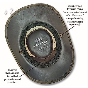 Oztrala~ Suede Leather Breezer Mesh Hat JACARU Cowboy Australian Mens Outback Golf SB 1019 US Sand