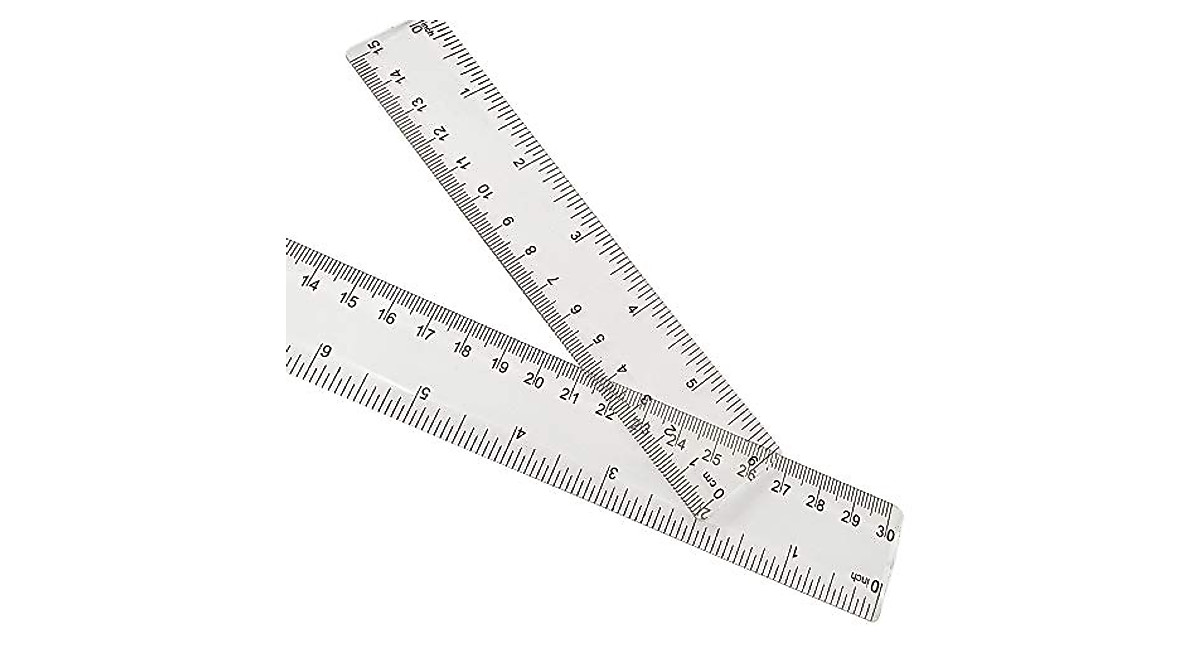 2 Pack Clear Acrylic Rulers for School & Office