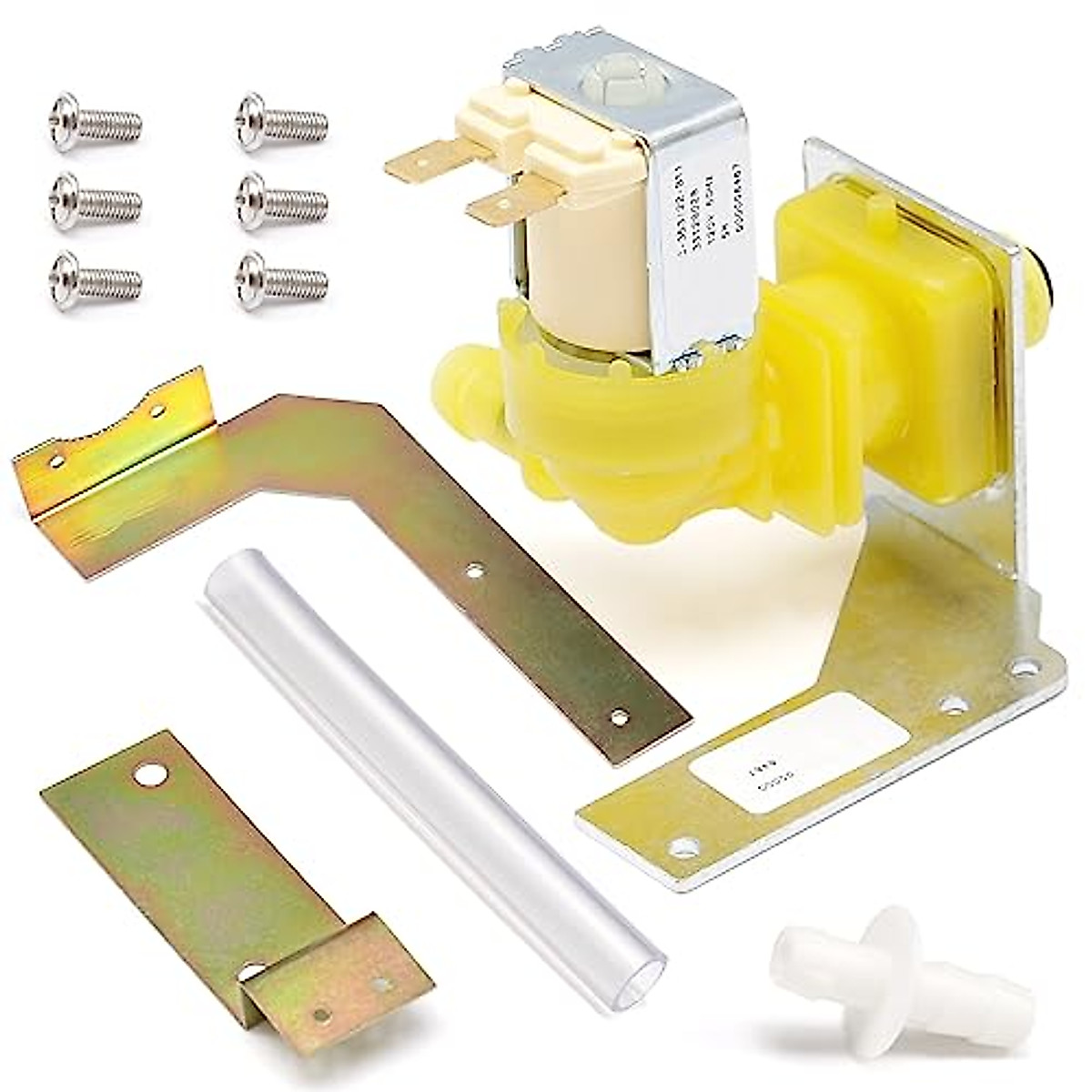 New Upgrade 000008483 000009120 Freezer Water Inlet Valve, Compatible with Manitowoc Ice Machines, with Brackets Inlet &Tube 000008487 IH9123 33129026 Water Inlet Valve, 120V 60Hz Inlet Valve kit