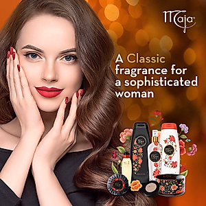 Maja Perfumed Talcum Powder, Talcum Powder with Maja's Classic Oriental Scent to Keep Your Skin Dry and Fresh, Talcum for Silky Legs Delicate Aroma 2-Pack of 7 Oz Each, (Packaging May Vary)