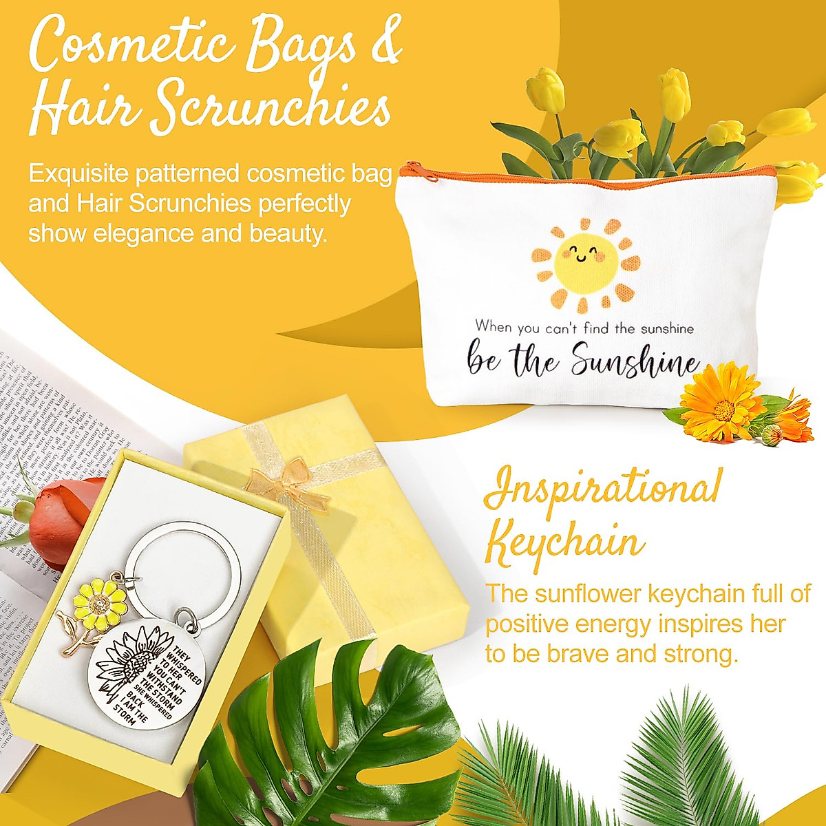 Get Well Soon Gift Baskets for Women, 9pcs Care Package for Women, After Surgery Recovery Gifts for Women, Feel Better Gifts Thinking Of You Gifts - Sending You Sunshine Box for Sick Friend