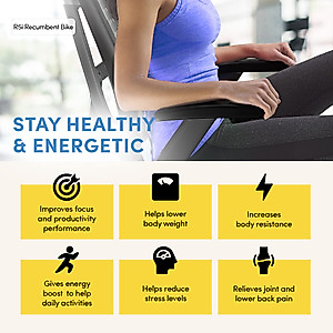 LifeSpan Fitness Recumbent Bike LifeSpan R5i Recumbent Stationary Bike, Black