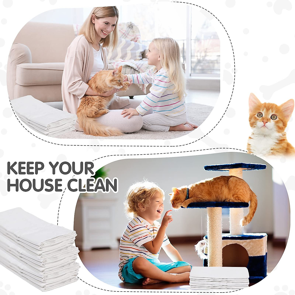 Nuanchu 100 Pcs Cat Litter Box Liner with Handle 25.2 x 22.4 Inch Thick Waste Drawer Liner Compatible with Litter-Robot 3/4 Heavy Duty 9-11 Gallon Cat Litter Bags Cat Replacement for Cat Pan Waste Bin