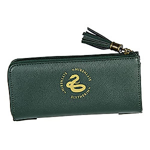 Bioworld Harry Potter Wallet Designer Hogwarts Slytherin House Zipper Clutch Faux Leather Wallet For Women