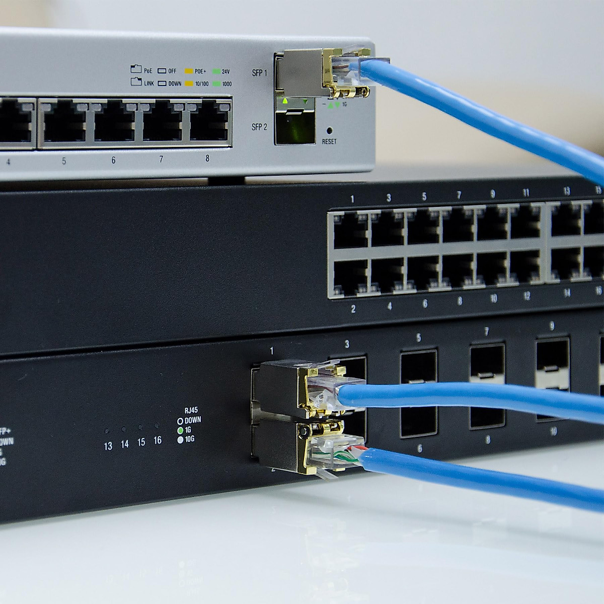 6COM 10GBase-T SFP+ Transceiver, 10G SFP+ to RJ45 Copper Module, CAT.6a/7, up to 30 Meters, compatible for Cisco SFP-10G-T-S, Ubiquiti uacc-cm-rj45-mg, D-Link, Supermicro, MikroTik S+RJ10 and More