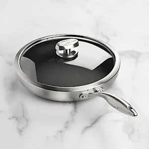 Scanpan CX+ 11" Fry Pan with Glass Lid - Stratanium Plus Nonstick - 5-ply Stainless Steel