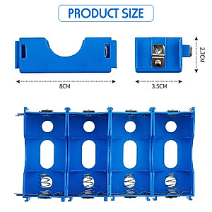 Weewooday 4 Pieces D-Cell Battery Holder Series or Parallel Physical Science Plastic D Size Battery Case Physics D Holder