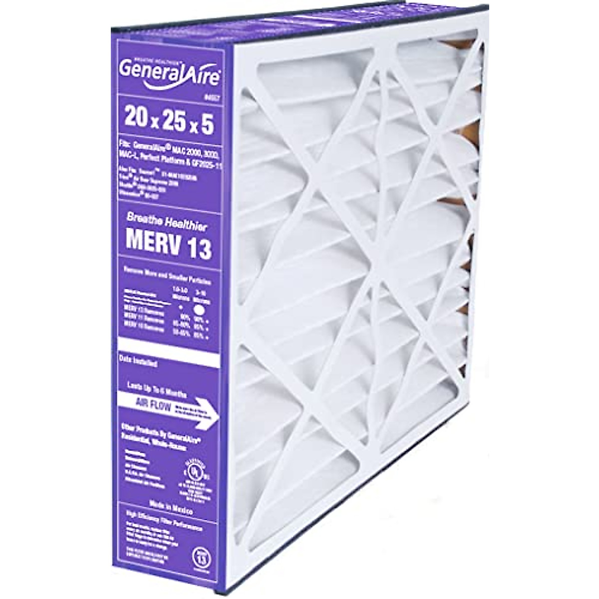 GeneralAire 8FM2025 MERV 13 Cartridge Filter Media 20 x 25 x 5 GFI #4557