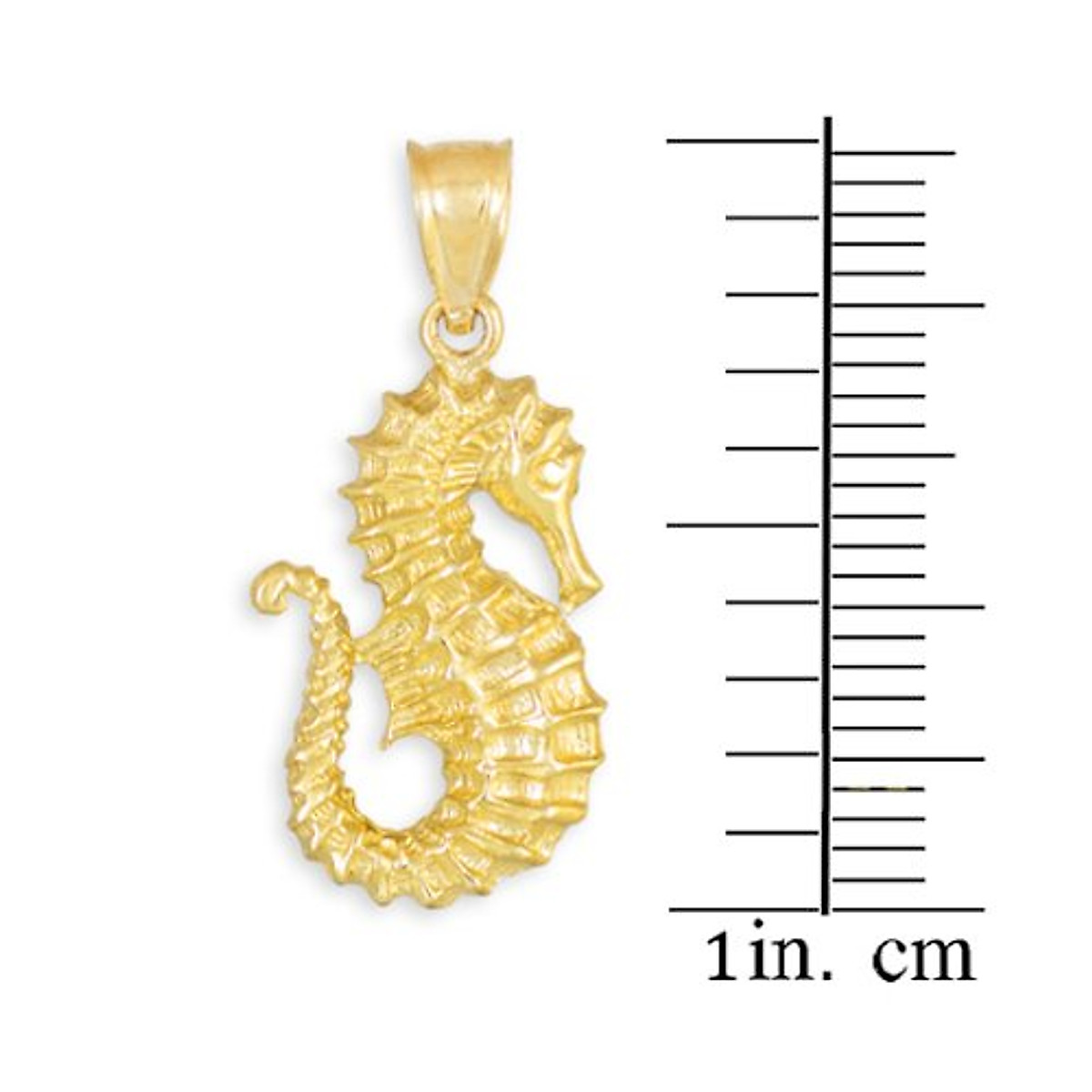 14k Yellow Gold Seahorse Pendant