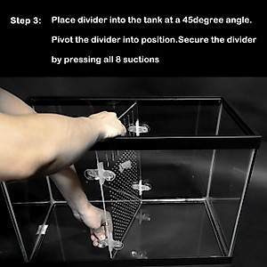 Acrylic Aquarium Divider Kit 5.5/10 / 20L / 20H / 29 / 40B / 55/75 / 125gal Fish Tank with Suction Cups