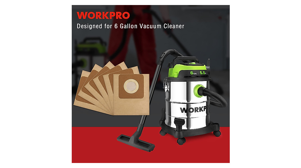 WORKPRO 6 Gallon Wet/Dry Vacuum - Powerful & Versatile