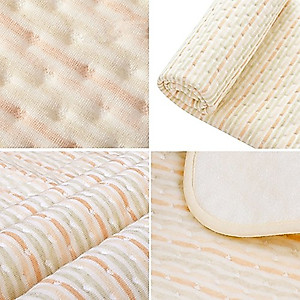 Waterproof Bed Pad Washable and Reusable Underpads 4 Layer Incontinence Mattress Protector 100% Cotton Surface for Children Adults and Pets by Yoofoss