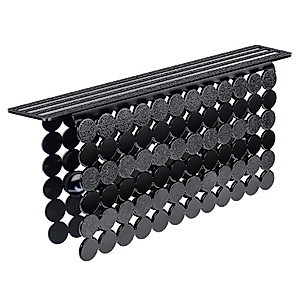 Bligli Plastic Sink Saddle, Sink Divider Mat with Strong Suction Cups, Kitchen Divided Sink Protector Mat for Glassware Dishes, Easy to Clean and No Smell, 9.5" x 12", Black