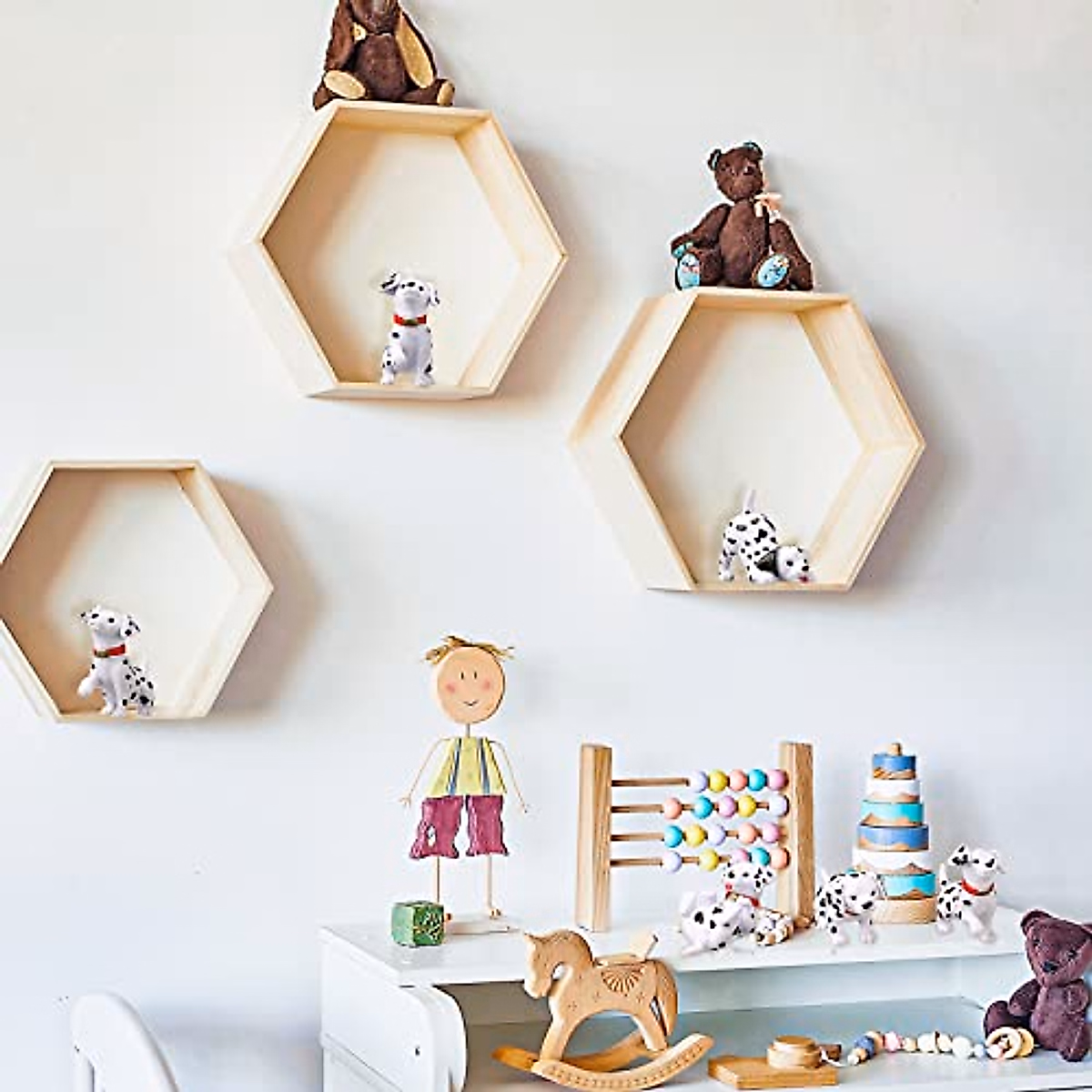 18 Pieces Mini Dog Animals Miniature Figurines Resin Dalmatian Cake Toppers Terrarium Crafts Ornament for Cake Decoration Garden Home Party Decor(18)