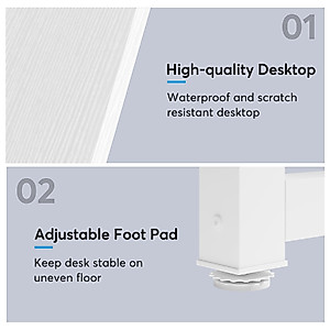 Tribesigns 78.74-Inch Conference Table Set,13FT Conference Room Table, Large Rectangle Meeting Seminar Tables Set,Long Business Tables (Chair not Included) (2, White, 2 Pack)