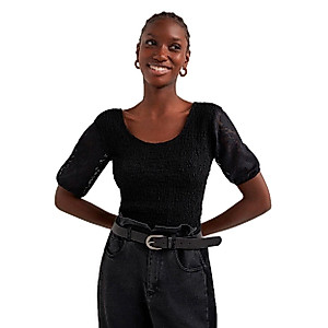 Desigual woMens Casual Blouse, Black, Large US