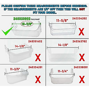 240323002 Door Bin Shelf Bucket Clear Refrigerator，Replacement for Frigidaire OEM