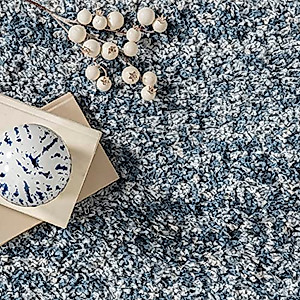 nuLOOM Brooke Shag Tasseled Accent Rug, 2x3, Blue