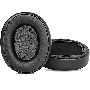 TaiZiChangQin SR50BT Ear Pads Ear Cushions Earpads Replacement Compatible with Audio-Technica ATH-SR50BT SR50 Wireless Over-Ear Headphone Protein Leather Black