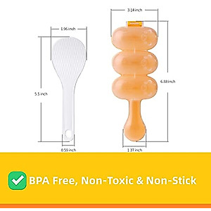 NCYOEW Rice Ball Maker, Onigiri Shaper Mold Sushi Maker, Non Stick Ball Shaped Kitchen Tool Kit with Mini Rice Scoop - Make Your Own DIY Sushi at Home