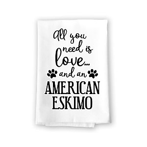 Honey Dew Gifts Funny Towels, All You Need is Love and a Great Dane Kitchen Towel, Dish Towel, Multi-Purpose Pet and Dog Lovers Kitchen Towel, 27 inch by 27 inch Cotton Flour Sack Towel