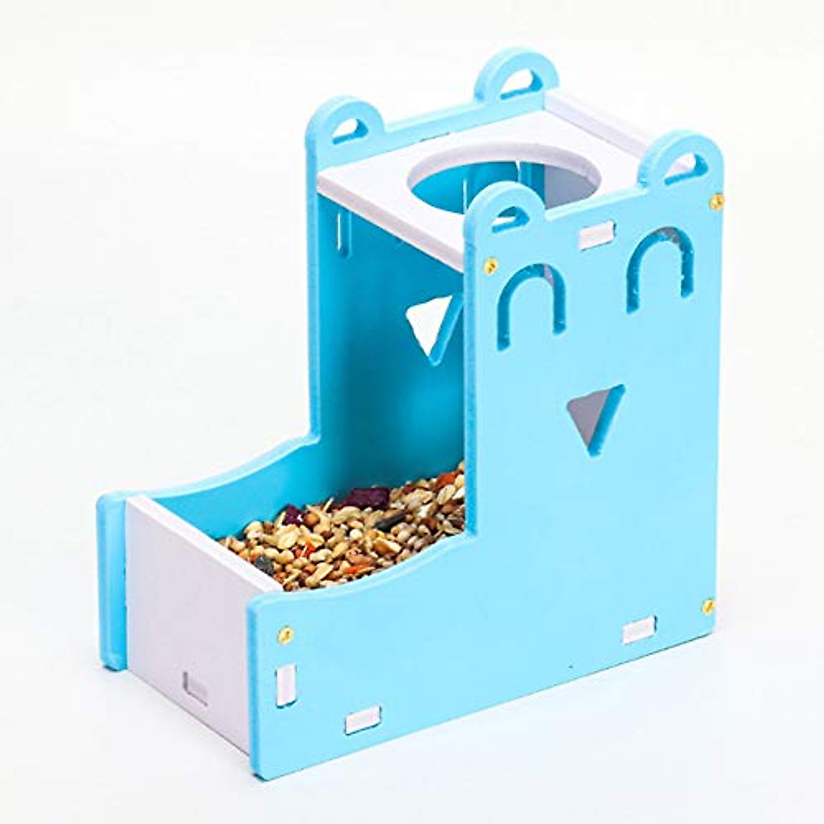 2 in 1 Hamster Hanging Water Bottle Small Animal Auto Dispenser with Base for Hamster Rat Gerbil Mouse Chinchillas Squirrel Guinea Pig Cage Toy