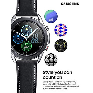 Samsung Galaxy Watch3 Watch 3 (GPS, Bluetooth, LTE) Smart Watch with Advanced Health Monitoring, Fitness Tracking, and Long Lasting Battery (Silver, 41MM) (Renewed)