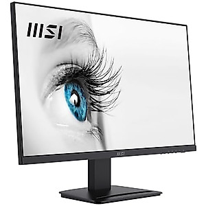 MSI Pro MP273QV, 27" Monitor, 2560 x 1440(QHD) VA, 75Hz, TUV Certified Eyesight Protection, 1ms, Displayport, HDMI, Tilt, Black