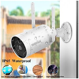 《 Two-Way Audio & Truly Wireles》 Outdoor Solar Powered Rechargeable Battery Camera, Surveillance WiFi Camera with Solar Panel, Security Home IP Camera, PIR Motion Detection, Waterproof, Night Vision